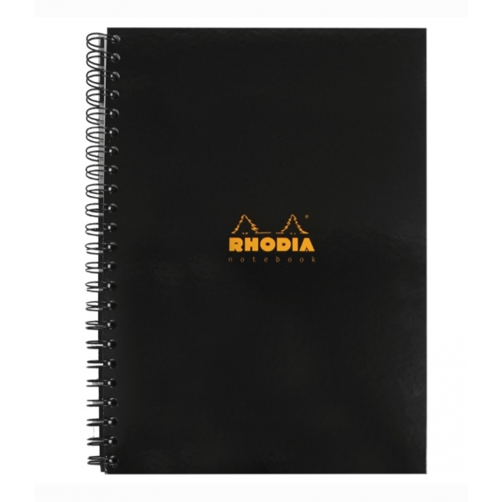 Caderno Rhodia Note Book A4 Capa Preta 19232C - Pautado - Ravil Canetas